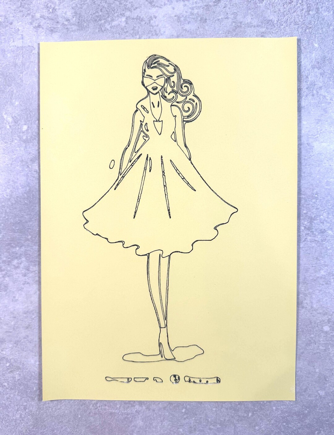 Handmade A4 Sand Art Sheet, Lady Design, ASMR Craft - Etsy