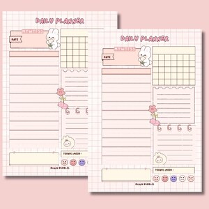 Printable A7 Undated Daily Planner Insert | Digital Download - Etsy