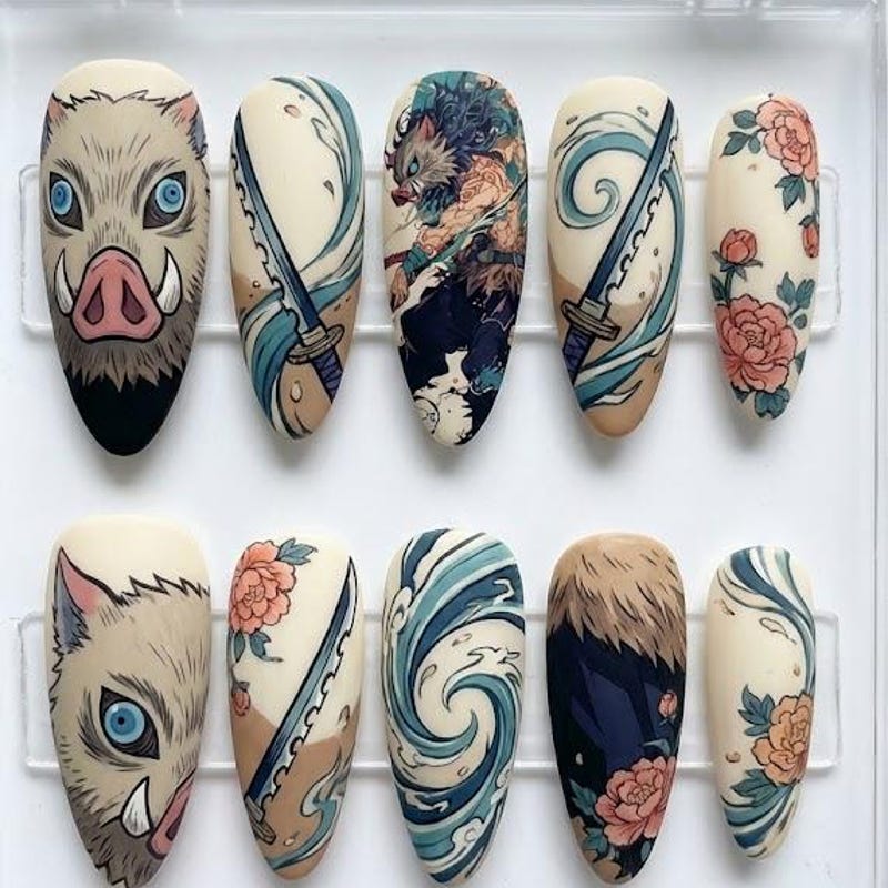 Pop Art Anime Nail Art - Etsy