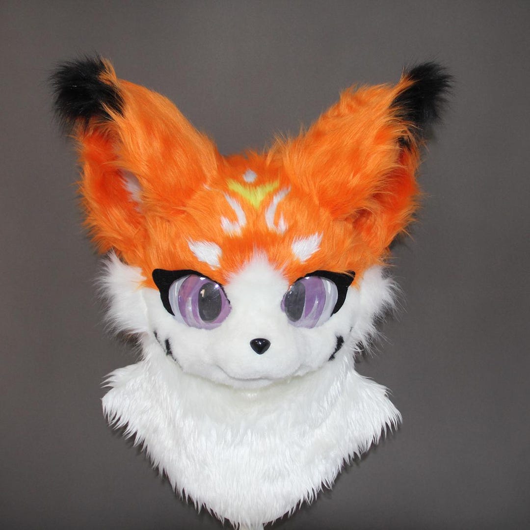 Handsome Fursuit Head: Custom Furry Head Mask, Cosplay Headdress, Based ...