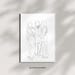 Bestie Line Art Print – Minimal Hand Drawn Illustration, Friendship ...