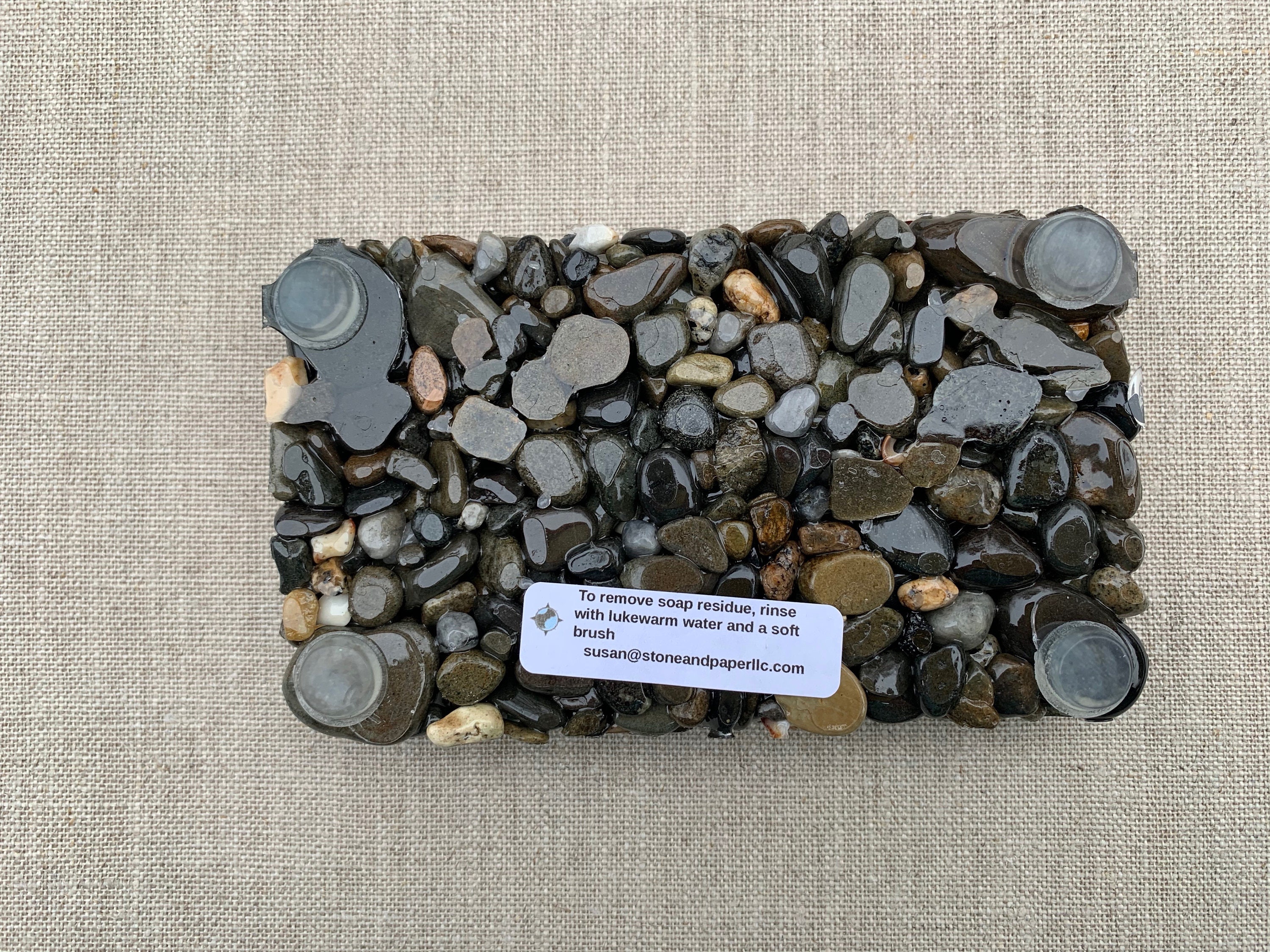 Beach Pebble Soap Dish Sponge Rest - Etsy