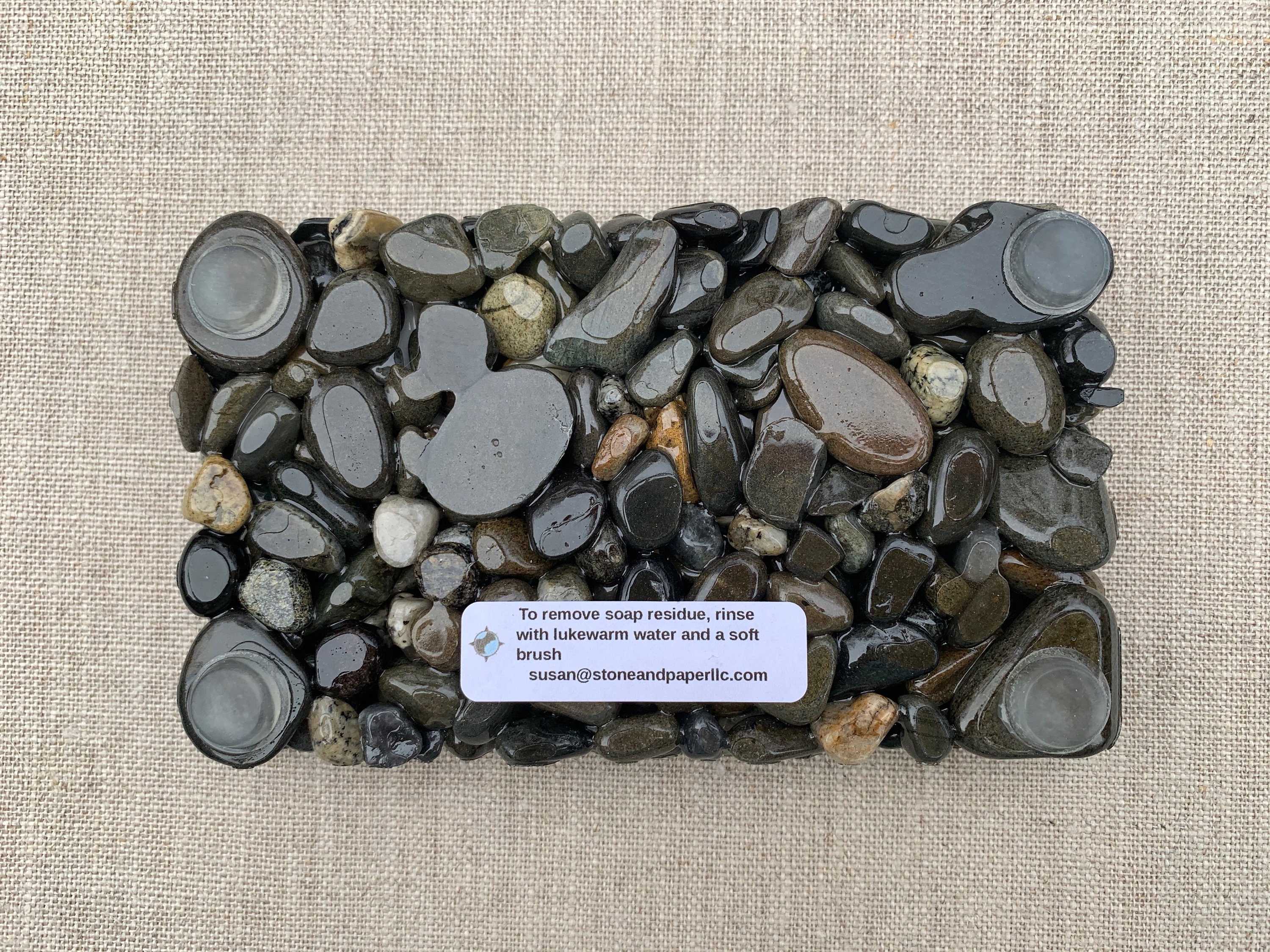 Beach Pebble Soap Dish Sponge Rest - Etsy