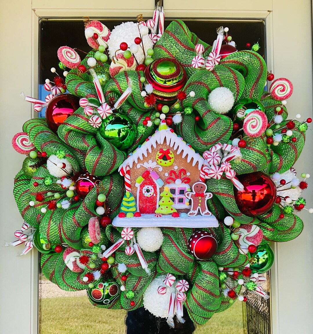 GINGERBREAD HOUSE CHRISTMAS Wreath - Etsy