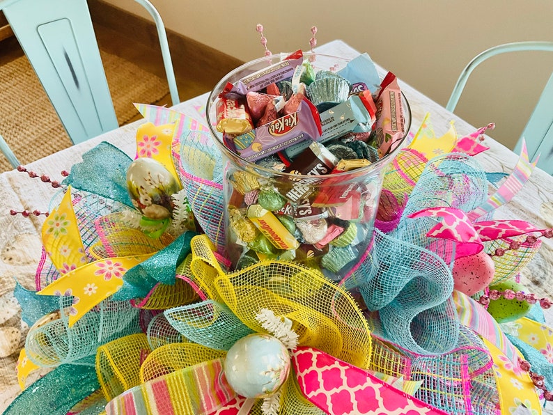 EASTER CENTERPIECE, EASTER Candy Centerpiece, Easter Decor, Easter ...