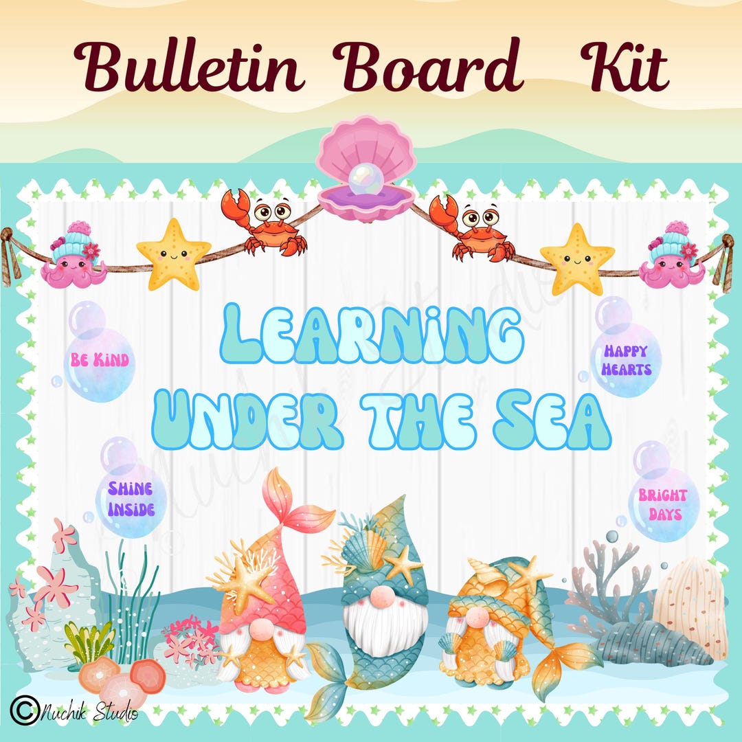 Summer Ocean Bulletin Board Kit | Learning Under the Sea | Classroom ...