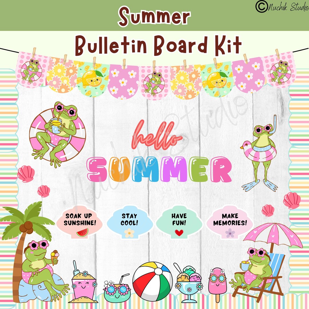 Hello Summer Bulletin Board Kit, Editable Printable Classroom Decor - Etsy