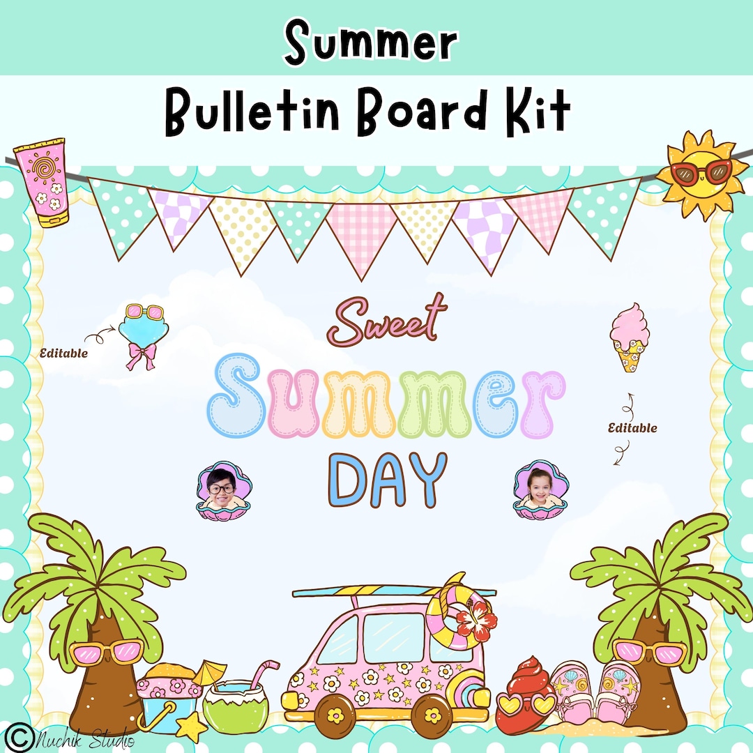 Summer Bulletin Board Kit Printable Classroom Decor for Teachers - Etsy