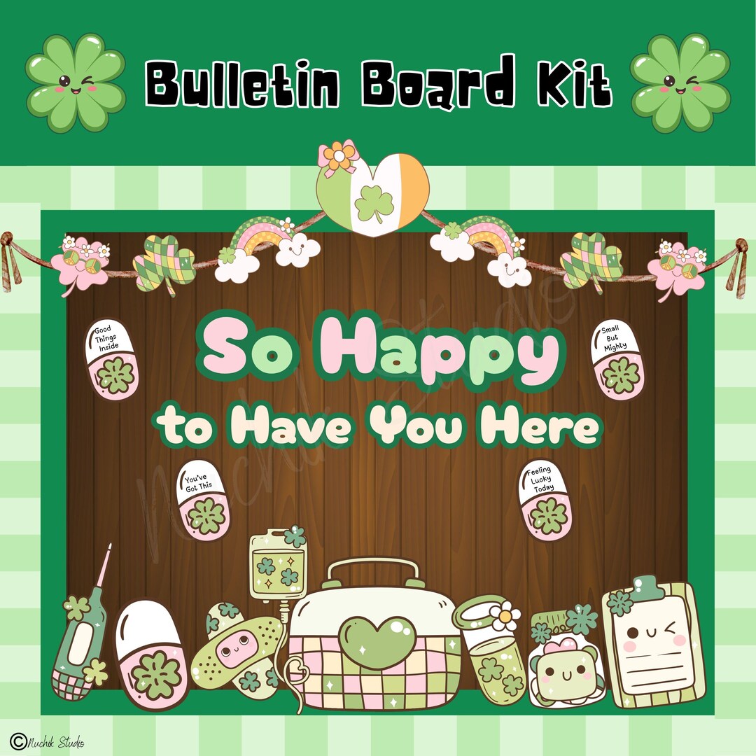 Welcome Bulletin Board Kit | Lucky Clover Classroom Decor | Printable ...