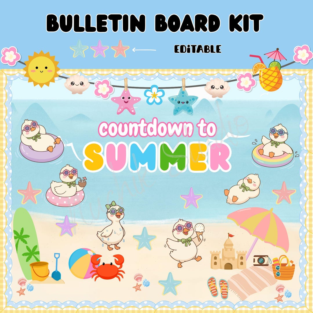 Summer Bulletin Board Kit | Countdown to Summer Classroom Theme | End ...