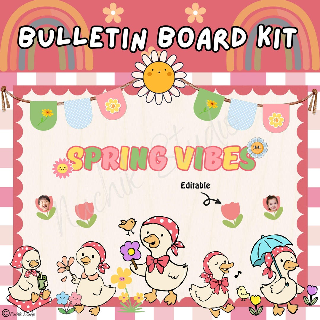 Spring Bulletin Board Kit | Duck Classroom Decor | Farm Theme Printable ...