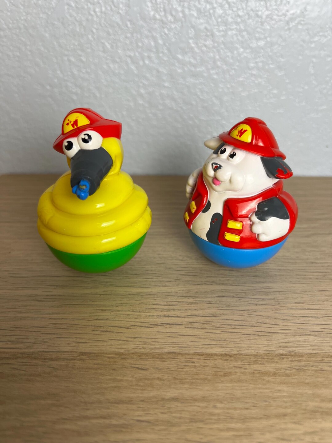 Playskool Weebles Firefighter Dog Duck Set 2002 Vintage Wobble Toy ...