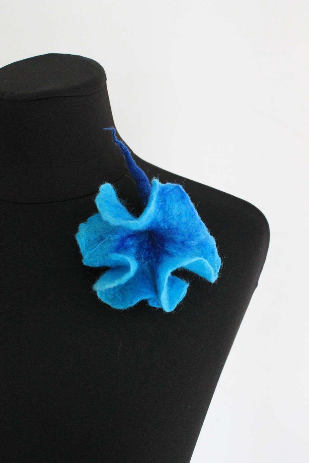 Brooch "blue Flower" (felt Wool) / Wool / Brooch Pin / Hand Felted ...