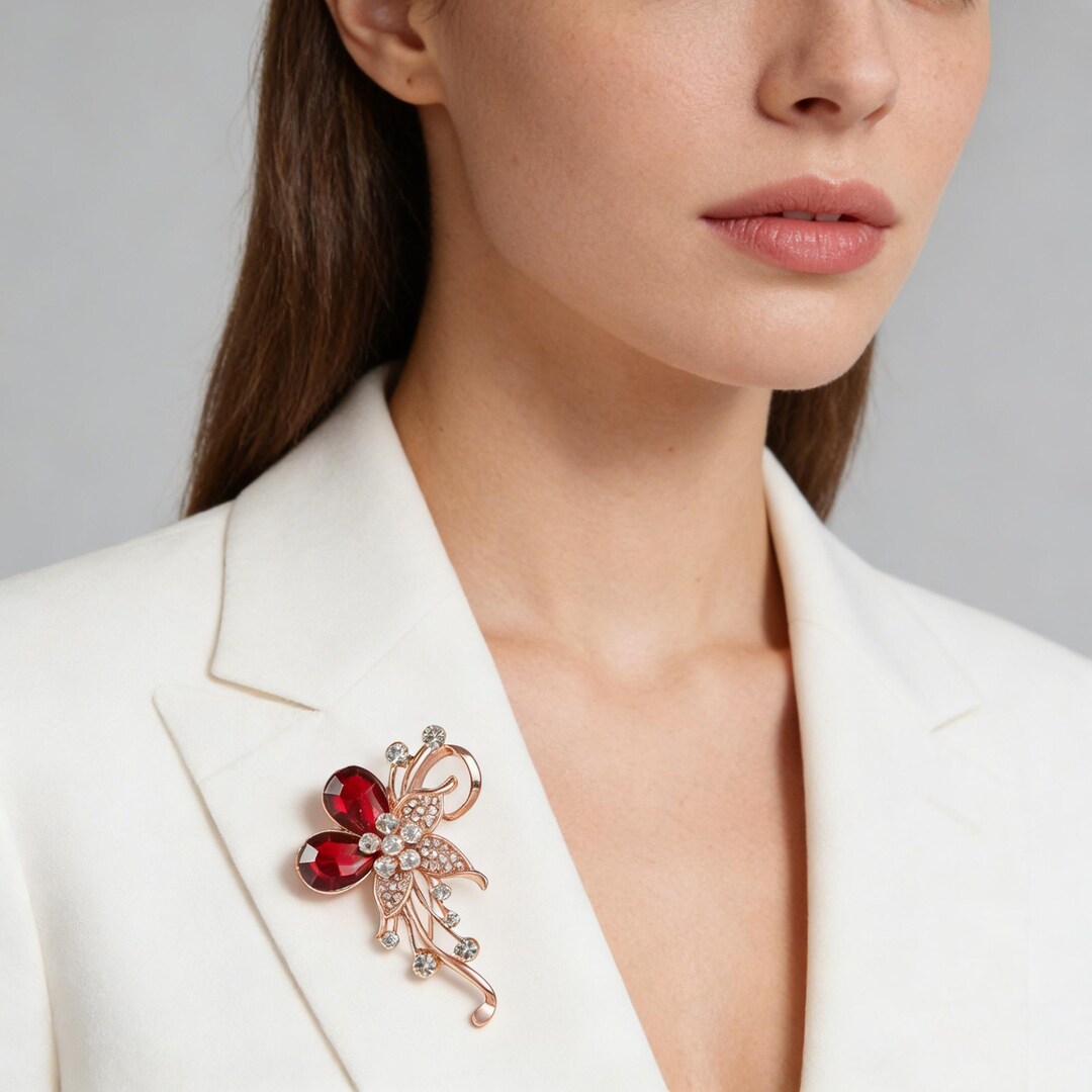 Elegant Women Brooch Pin, Vintage Floral Brooch Gift for Her, Wedding ...