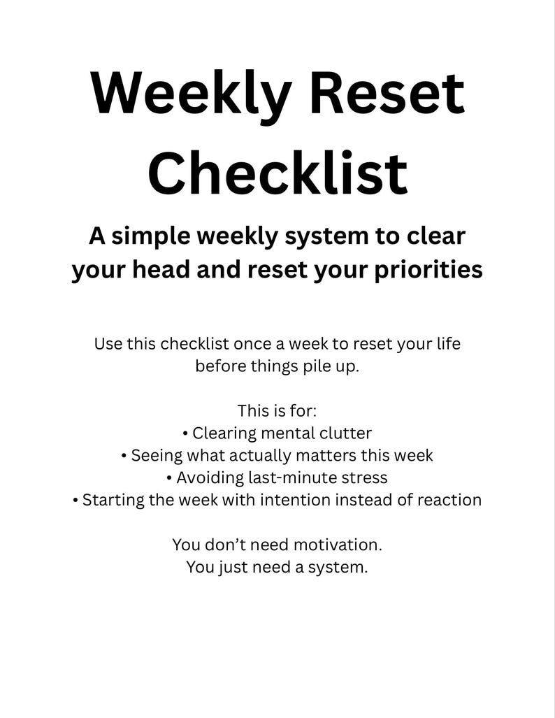 Printable Life Admin Planner Bundle | Daily Weekly Reset System ...