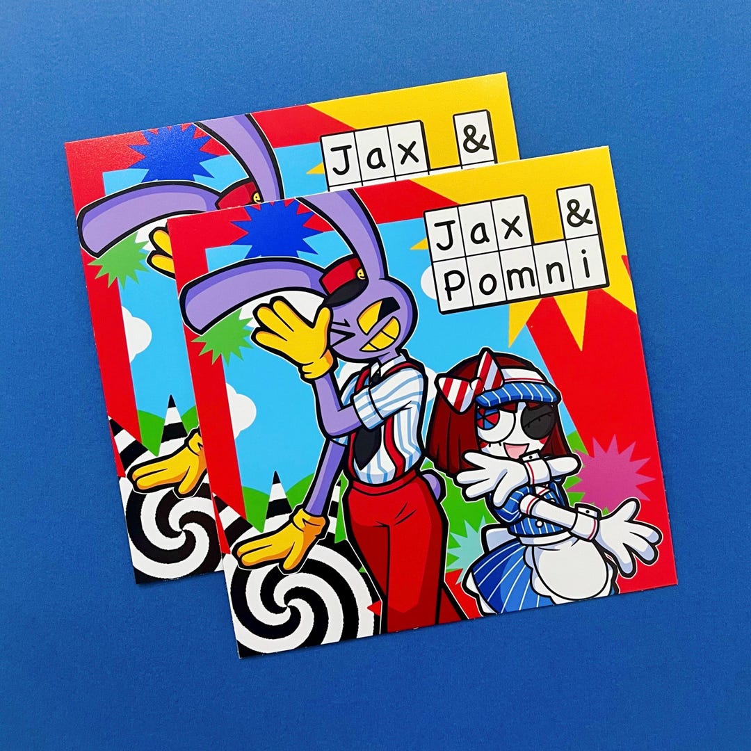 Mesmerizer Jax and Pomni Print | the Amazing Digital Circus X Vocaloid ...