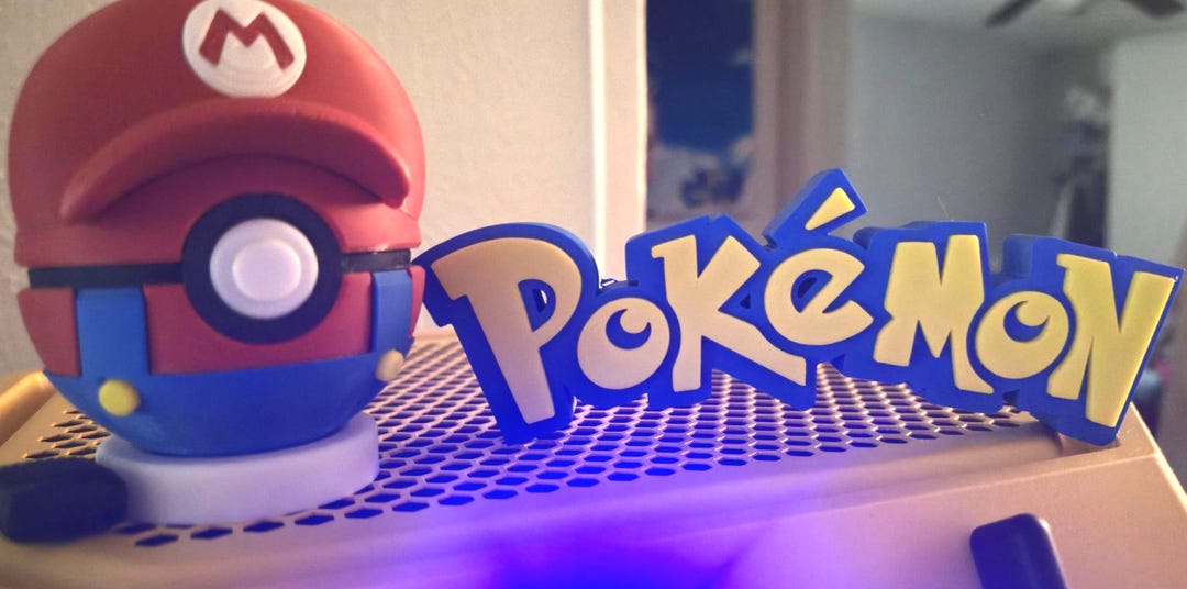 Buy Mario Poke Ball-3d Printed - 7 Inch FREE POKEMON SIGN Online in ...