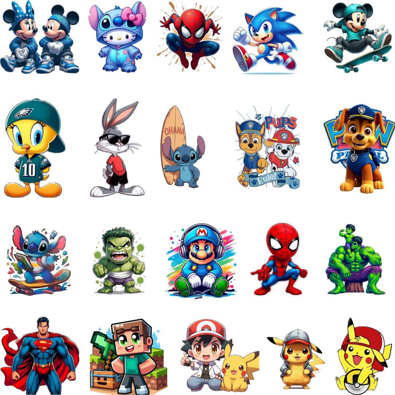 Cartoon PNG Bundle – Cute Cartoon Clipart, Colorful Characters ...