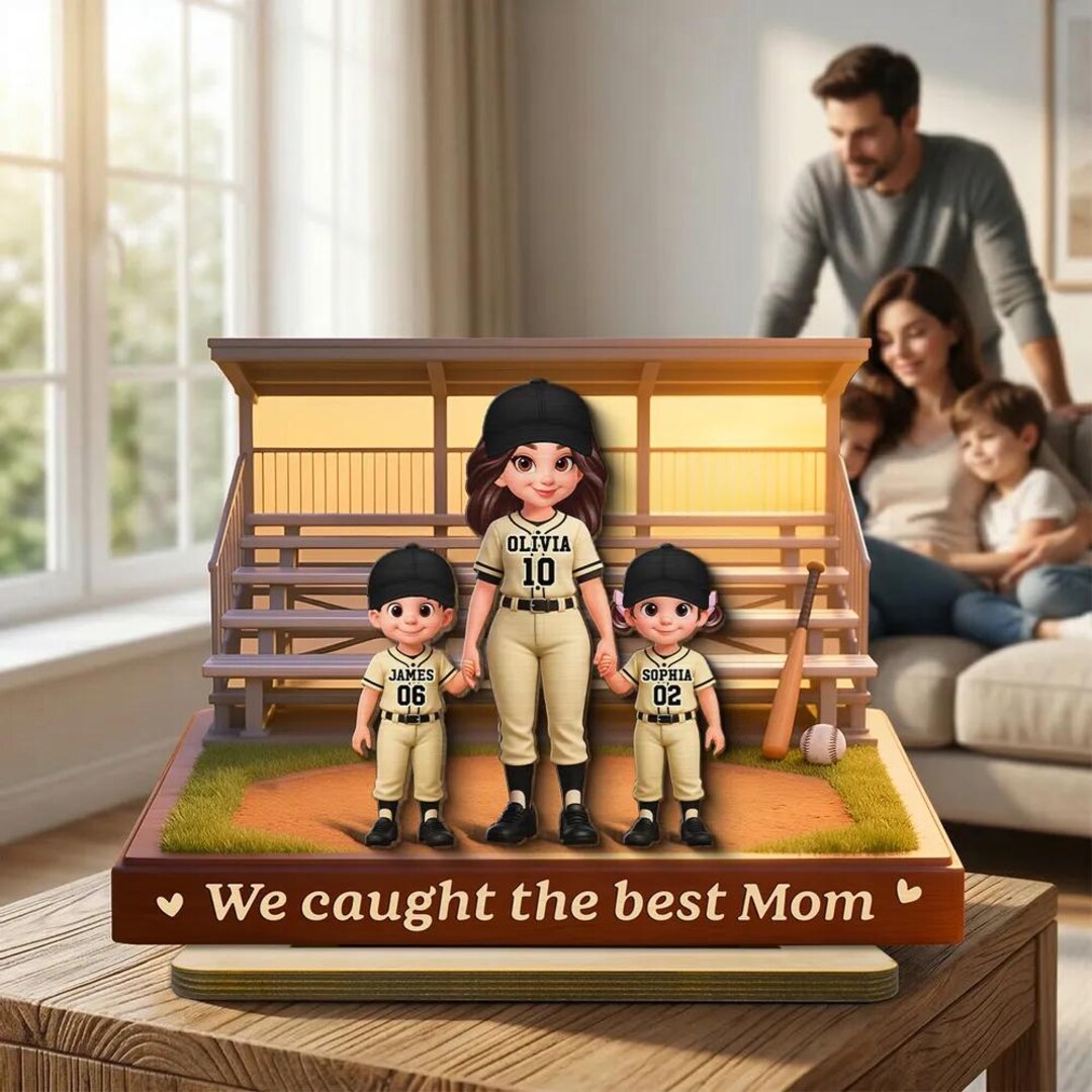 Personalized Baseball Mom Wooden Standee Gift From the Bleachers Custom ...