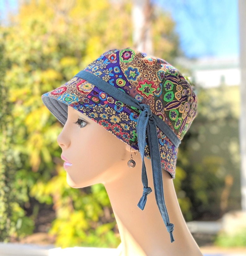 Chemo Hat: Soft Cancer Hat, Reversible, Kaffe Fasset Designer Cotton ...