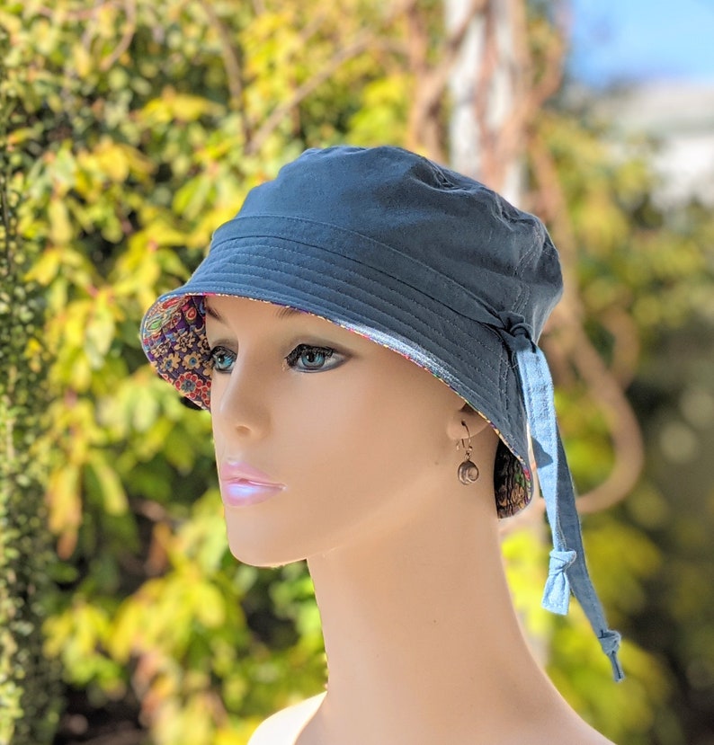 Chemo Hat: Soft Cancer Hat, Reversible, Kaffe Fasset Designer Cotton ...