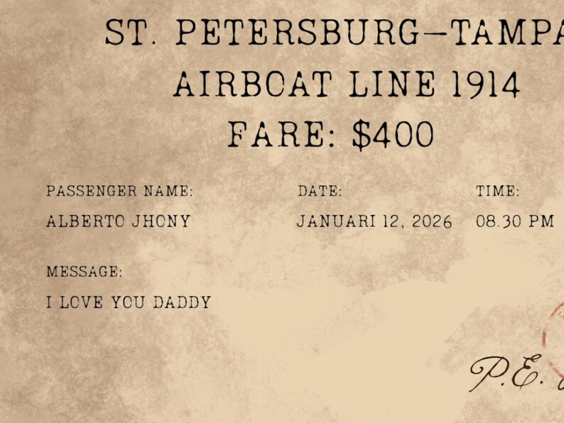 Vintage Airplane Boarding Pass Template | Retro Travel Printable - Etsy