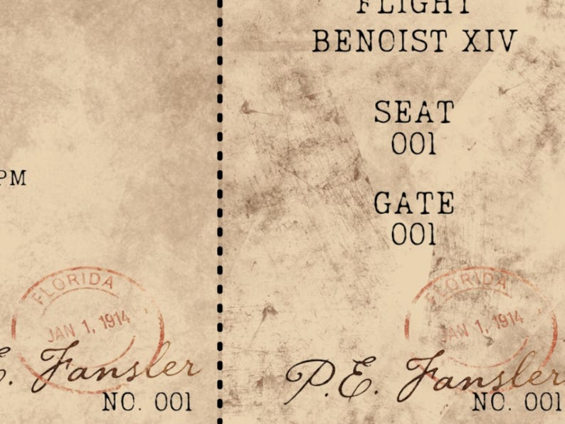 Vintage Airplane Boarding Pass Template | Retro Travel Printable - Etsy