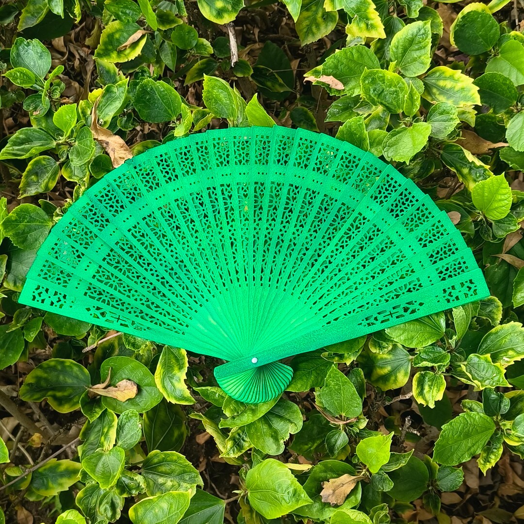 Handheld Decorative Fan | Wooden Bamboo Folding Fan | Custom & Artist ...