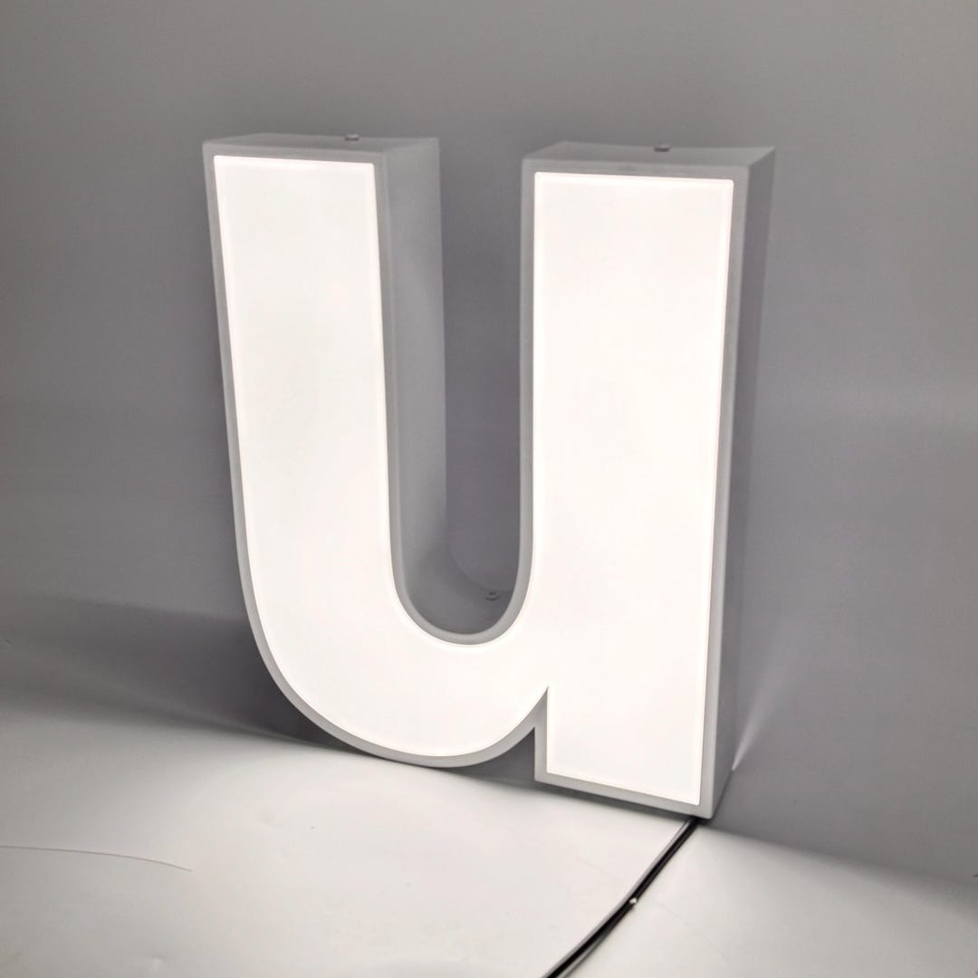 3D LED Front Lit Stainless Steel Channel Letters, Trim Cap Face-lit ...