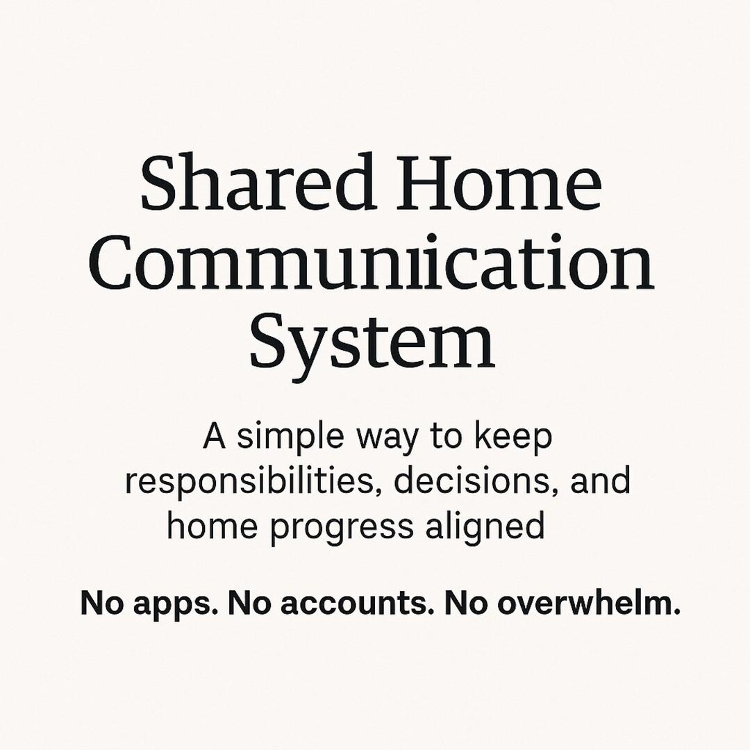 Shared Home Communication System | Household Alignment Tool | Notes ...