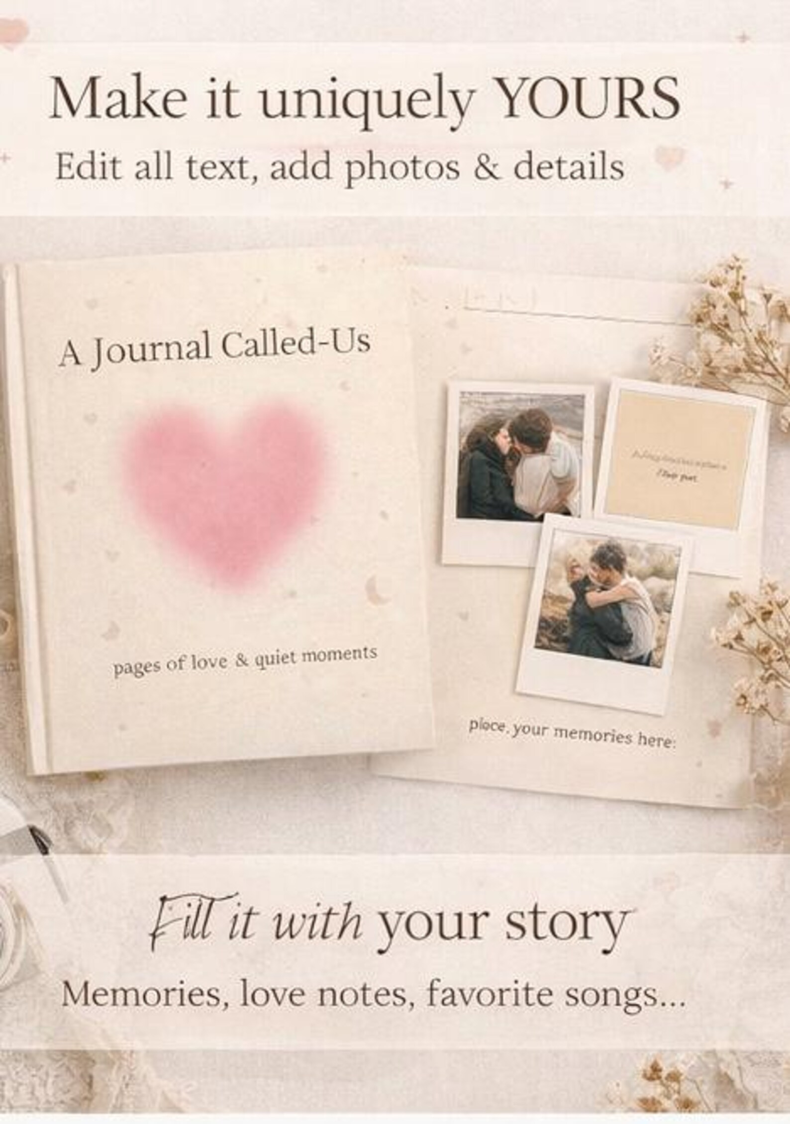 Couple’sjournal Template | Printable Relationship Memory Book ...