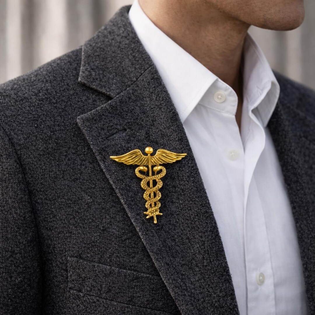 Angel Wing Lapel Pin for Men – Gold Tone Alloy Suit Brooch, Father’s ...
