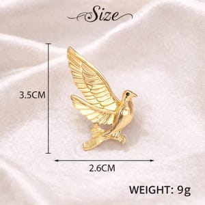 Dove Lapel Pin for Men – Electroplated Alloy Suit Brooch, Business ...