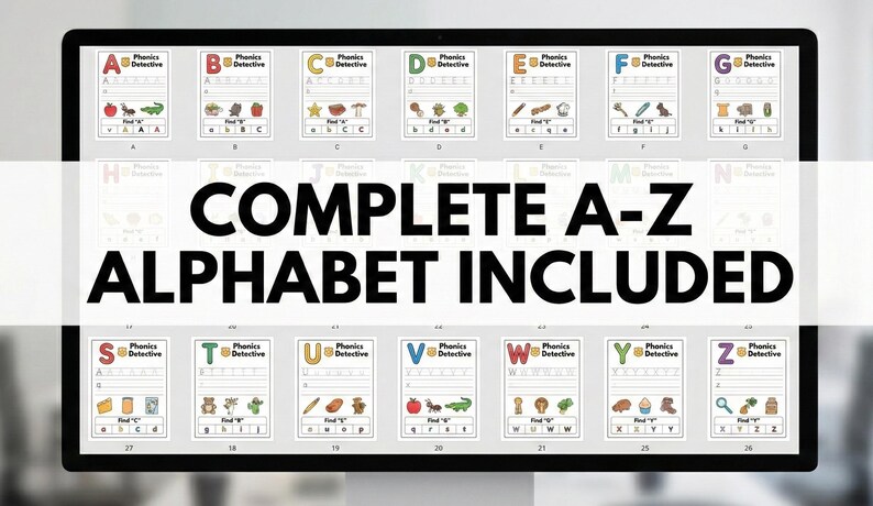Phonics Detective A-Z Worksheets | Letter Tracing & Sounds (printable ...