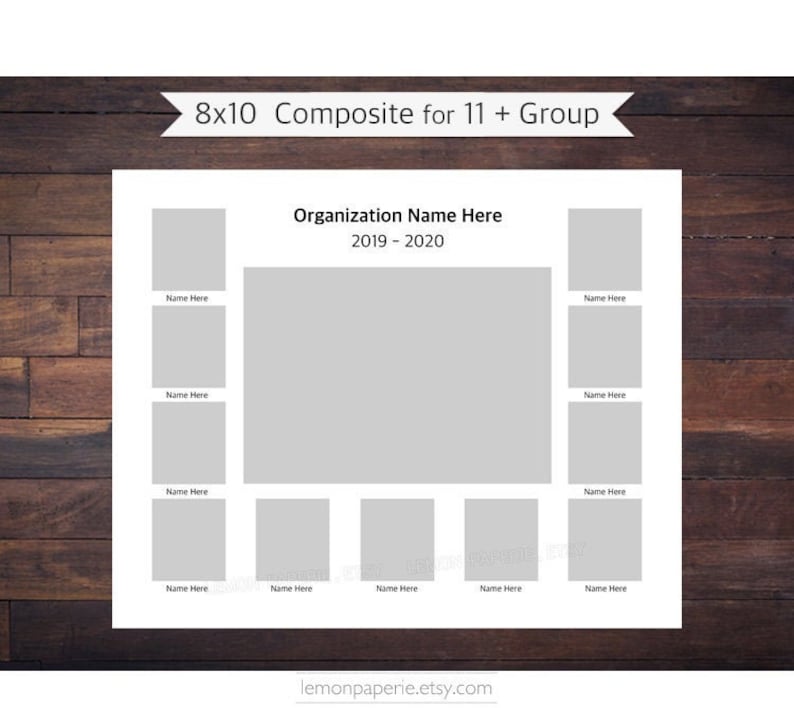 8x10 Composite for 11 + Group, Photoshop Template - SCH92 - INSTANT ...