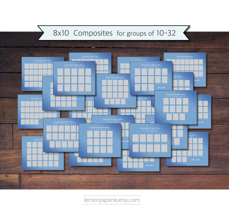 SET of 23 Composites - 8x10 Composites for Groups of 10-32, Photoshop ...