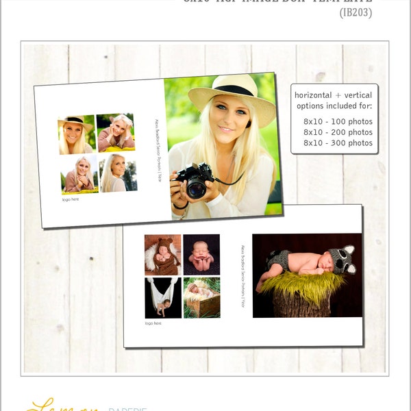 4x6 WHCC Image Box Templates for 100, 250 & 400 Prints, PSD Photoshop ...