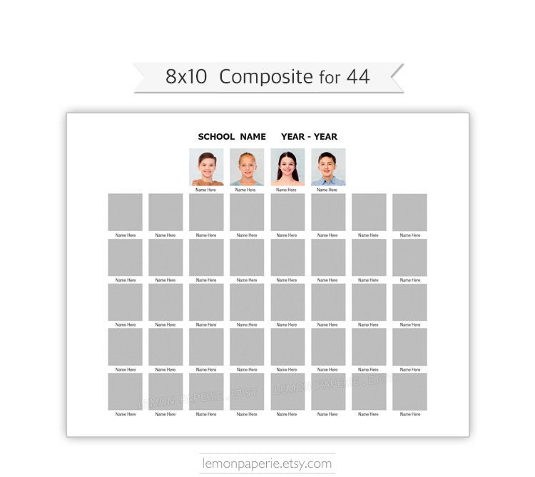 8x10 School Composite for 44, Photoshop Template, INSTANT DOWNLOAD ...