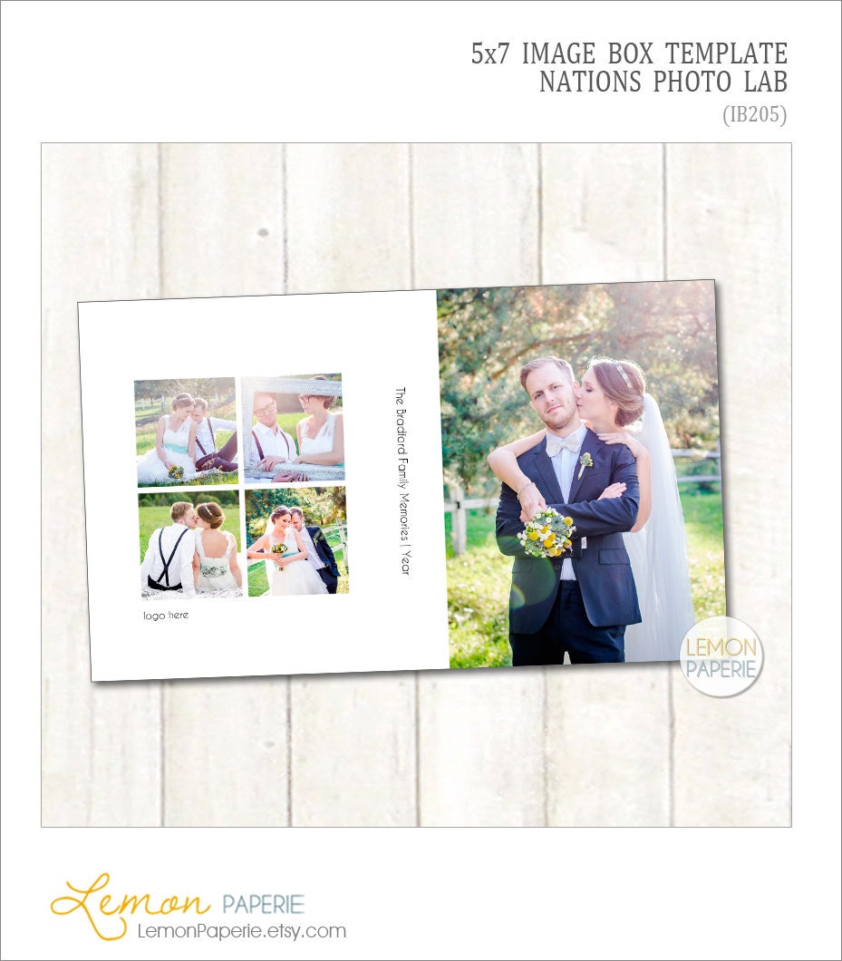 5x7 Image Box Template for Nations Photo Lab (IB205) INSTANT Download ...