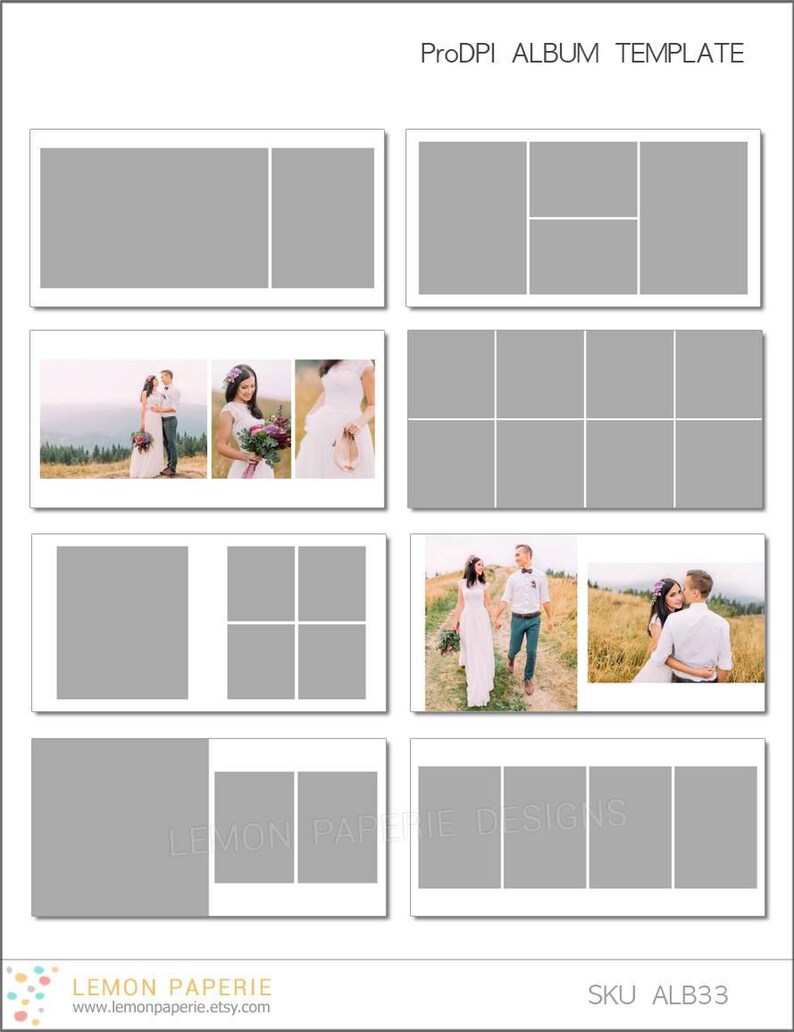 SALE 6x6 Prodpi Album Template 60 Page Includes 12x12 - Etsy