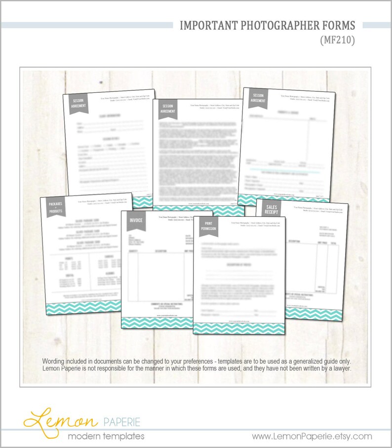 INSTANT DOWNLOAD Photographer Forms Templates / Must Have Studio ...