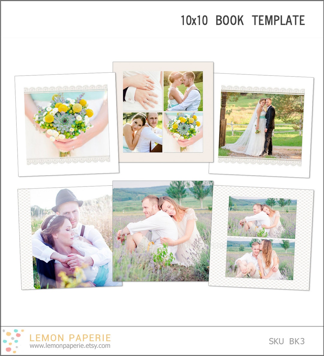 10x10 Book Template - Elegant Lace - BK3 - INSTANT DOWNLOAD - Etsy
