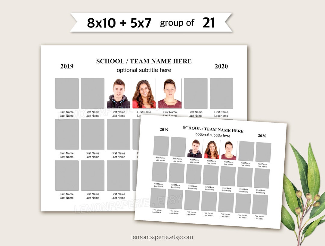 8x10 and 5x7 Composite for 21, Photoshop Template - SCH125 - INSTANT ...
