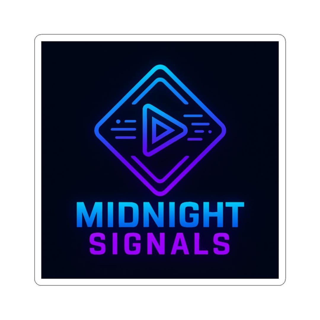 Midnight Signals Neon Logo Sticker | Kiss-cut Sticker - Etsy