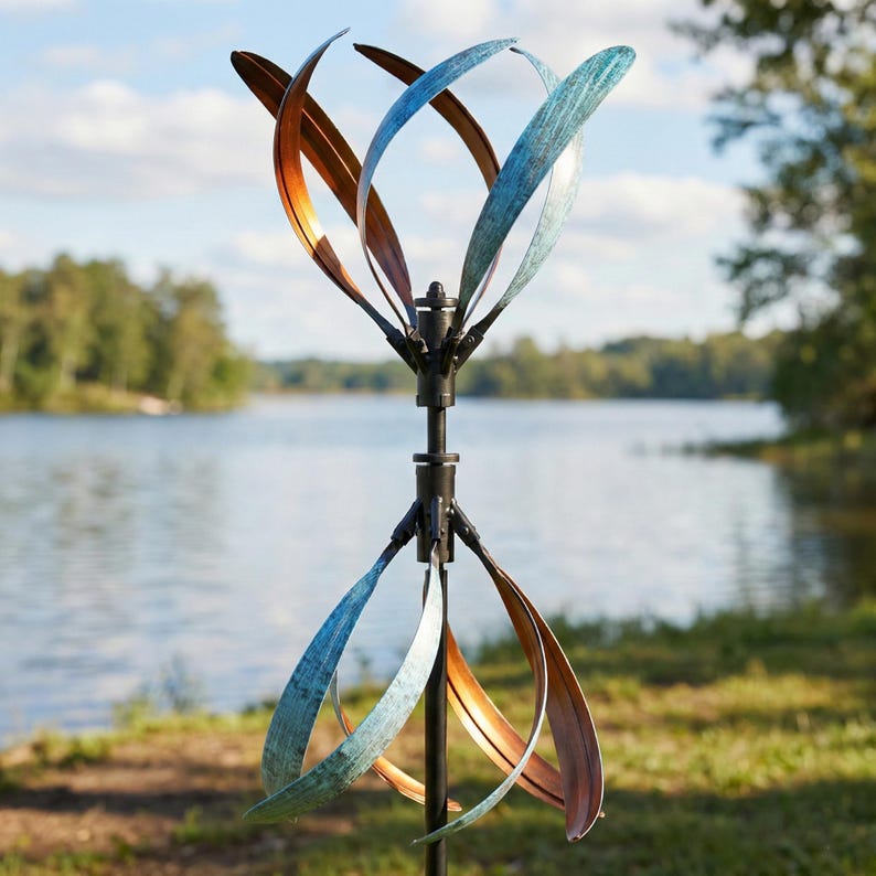 Dual Motion Wind Spinner, Outdoor Patio Lawn Decor, Colorful Wind ...