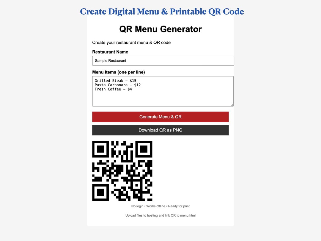 QR Menu Generator With 3 Menu Styles – General, Cafe & Restaurant ...