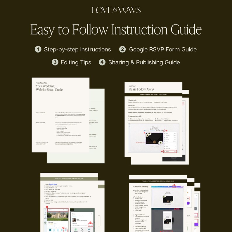Brown and Ivory Wedding Website Template | Canva Editable Template With ...