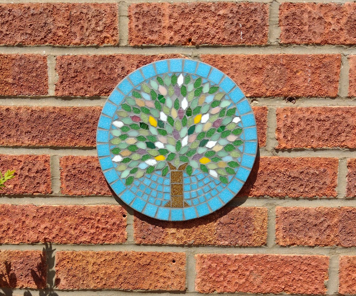 Spring Jewel Tree Mosaic Garden Yard Hanging Plaque Ornament Decoration ...