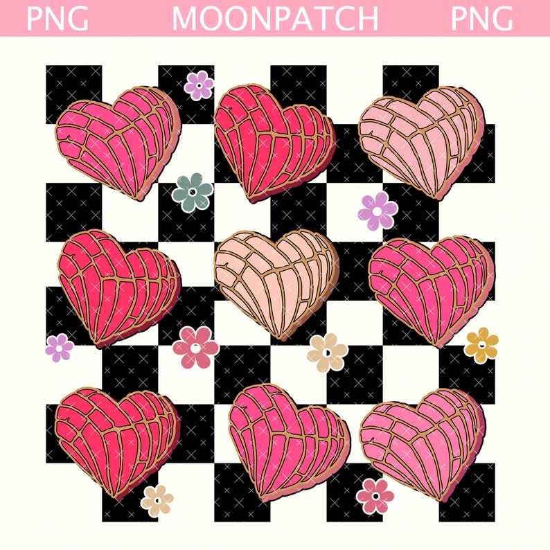 Valentines Conchas Png Conchas Pan Dulce Heart PNG Png,valentines Day ...