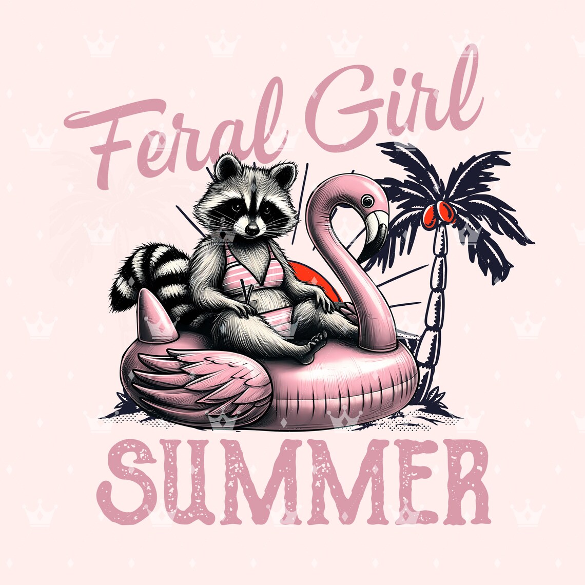 Retro Summer PNG, Raccoon PNG, Feral Girl Summer PNG, Summer Beach Png - Etsy UK
